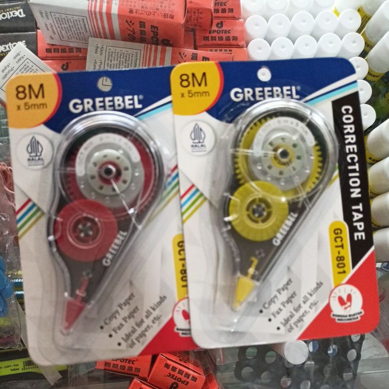 Jual Tipe X Kertas Greebel / Correction tape Greebel GCT - 801 | Shopee ...
