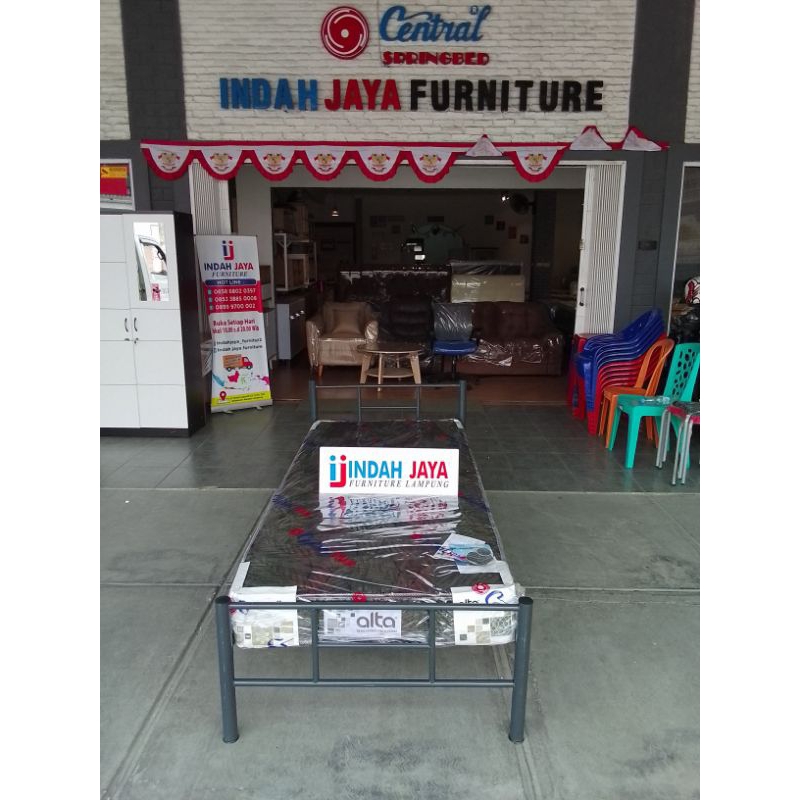 Jual Kasur busa central set ranjang besi uk90 | Shopee Indonesia