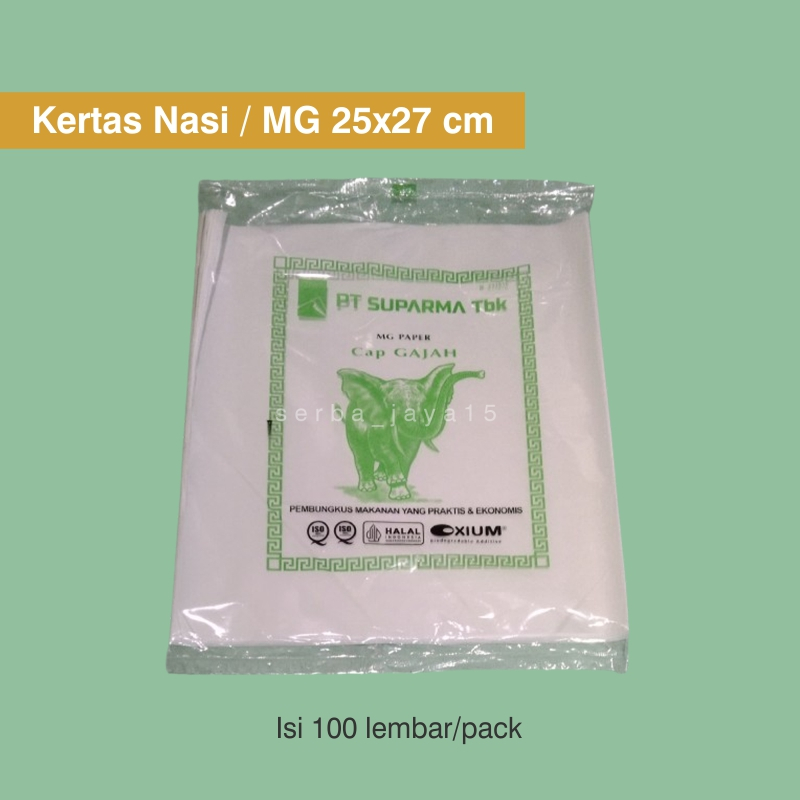 Jual Kertas Nasi Putih / Kertas Pembungkus Nasi Anti Lengket / MG paper ...