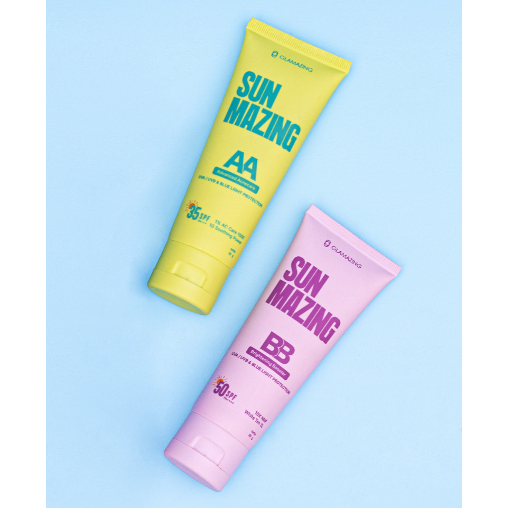 Jual Glamazing Sunmazing AA Advance Acnecare SPF 35 PA+++ | BB Brightening Booster SPF 50 PA ...