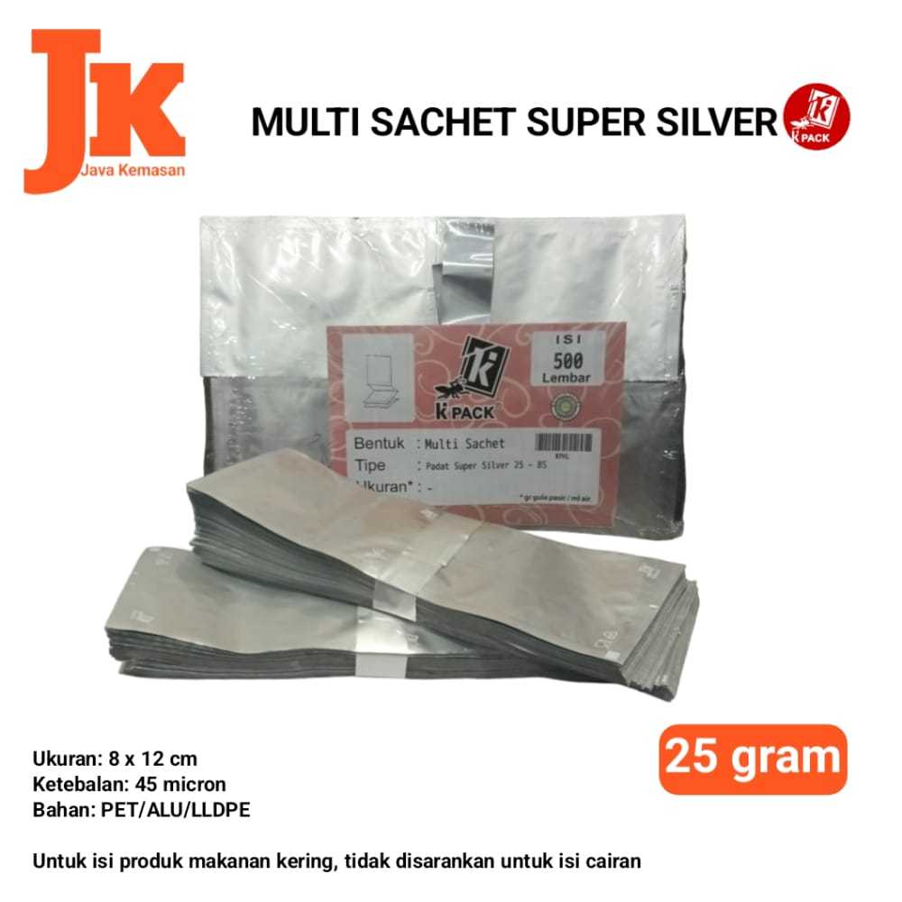 Jual MULTISACHET SUPER SILVER 25 SACHET FULL ALU FOIL RENCENG RENTENGAN ...