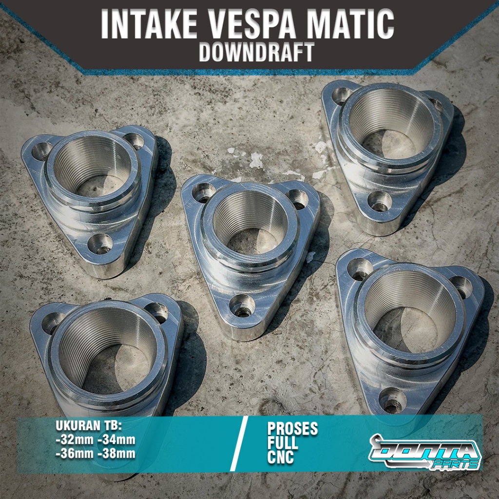 Jual Intake Vespa Matic downdraf Untuk Ukura Throtle Body(30)(32)(34 ...