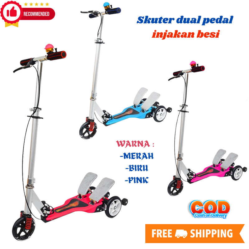 Jual Skuter Dual Pedal / Skuter Genjot Besi / Scooter Otoped | Shopee ...
