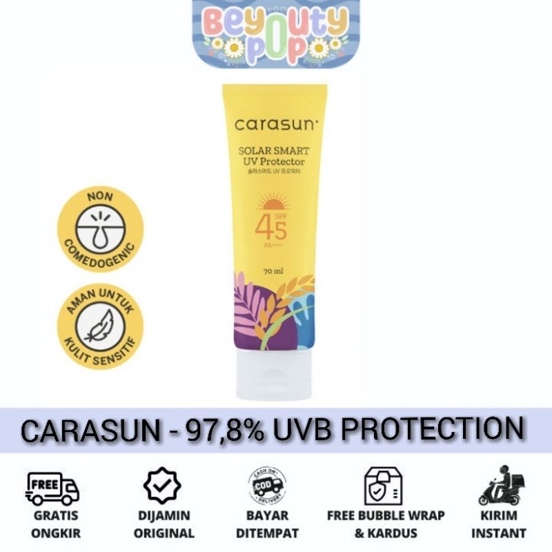 Jual Carasun Solar Smart UV Protector SPF 45PA++++ 70ml 30ml DPF 50PA++++ sunscreen | Shopee ...