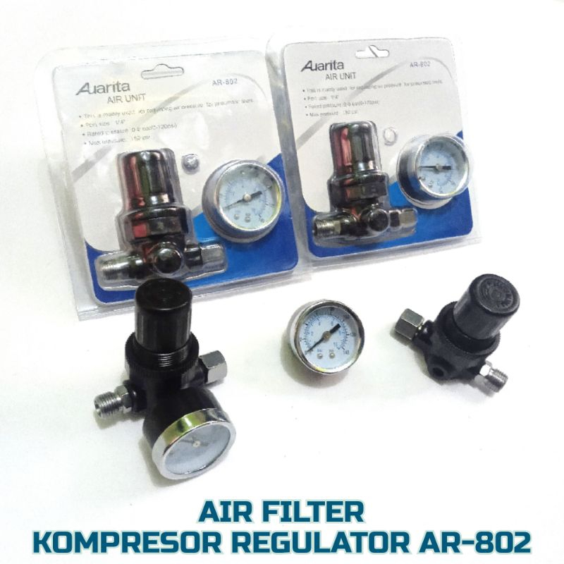 Jual Regulator Air Filter Auarita AR802 Kompresor Spray Gun | Shopee Indonesia