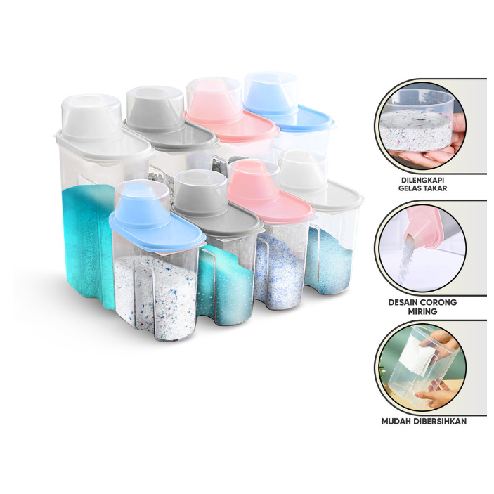 Jual Tempat Deterjen Bubuk / Wadah Sabun Cair Serbaguna / Deterjen Cair ...