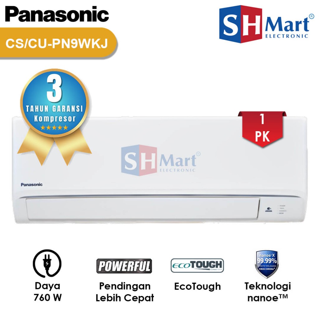 Jual AC PANASONIC 1 PK DELUXE NANOE CS-PN9AKJ / PN9AKJ BLUE FIN TERBARU GARANSI RESMI | Shopee ...