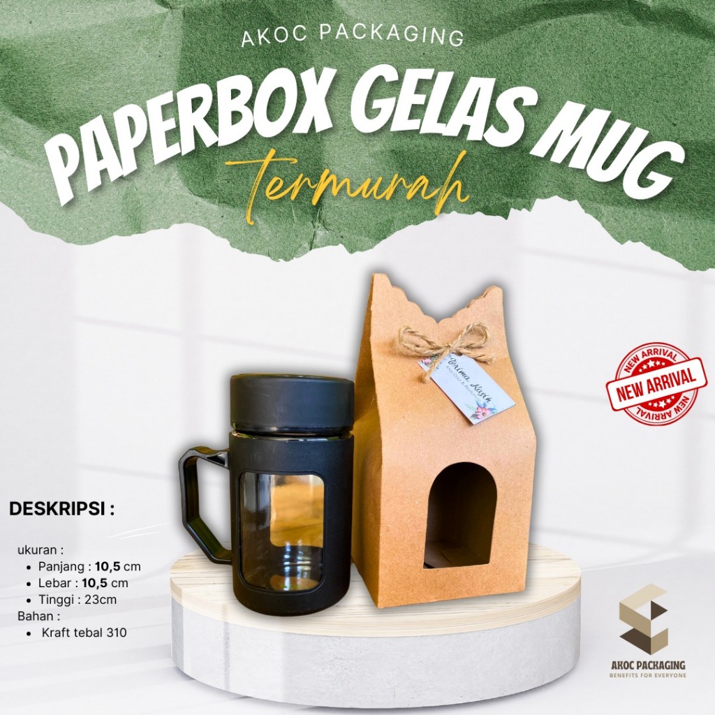 Jual AKOC PACKAGING - PAPERBOX GELAS KACA BOX MUG DUS KEMASAN BOX ...