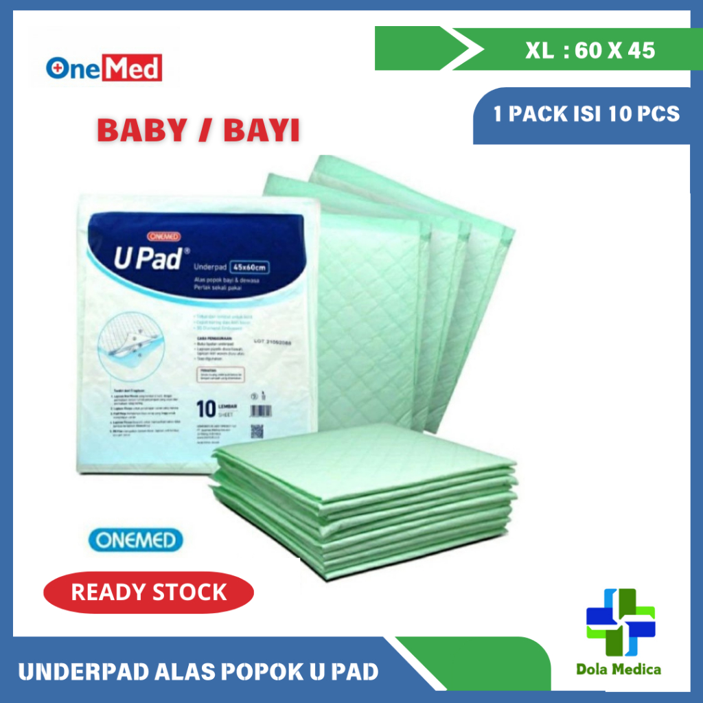 Jual Upad Underpad Bayi 45x60 1 Bag isi 10 Perlak Alas Popok dengan Gel ...