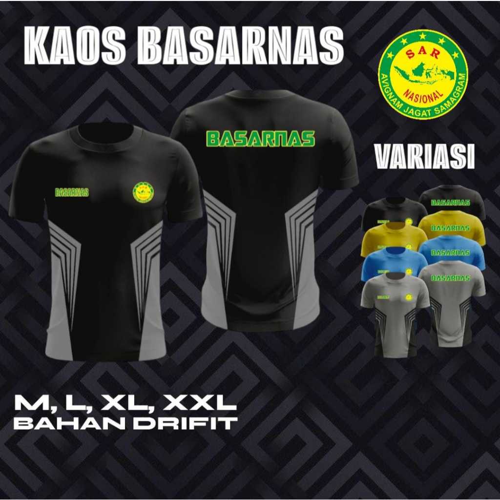 Jual Kaos Salon Design BASARNAS/ Bahan DRIFIT/ Bisa COD/ New Jersey ...