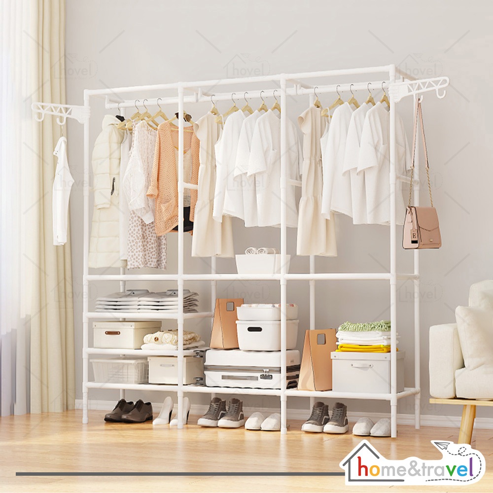 Jual HOVELSHOP Lemari Pakaian Portable Rak Baju Susun Almari Wardrobe ...
