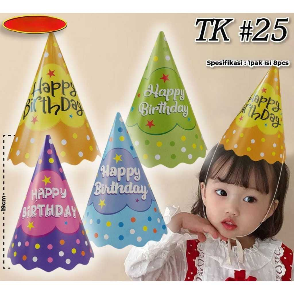 Jual Topi Ulang Tahun | Topi Ultah TK 25 (1 Pak 8 Pcs) | Shopee Indonesia