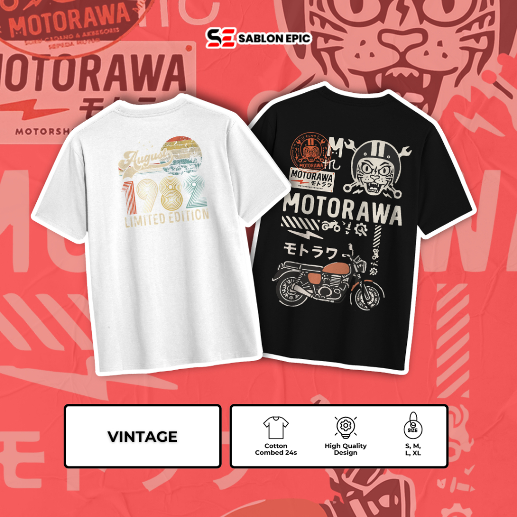 Jual Vintage Edition | Custom Kaos Sablon DTF Satuan | Logo Nama ...