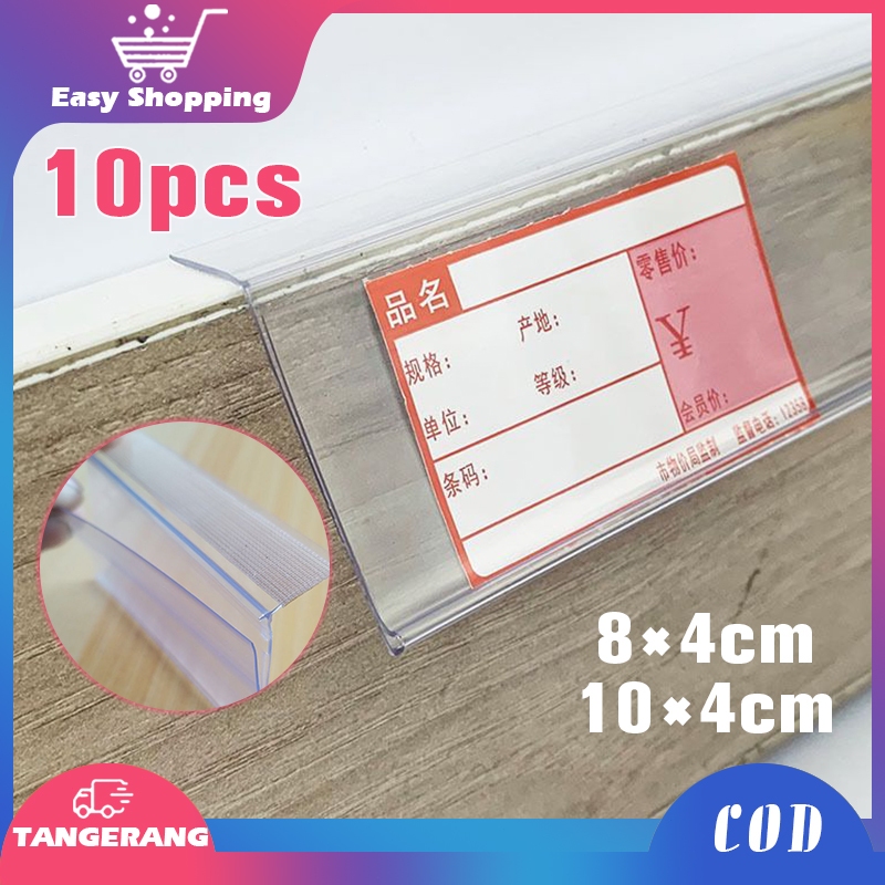 Jual 10pcs Label Harga Mika Price Tag Holder Price Label Holder ...