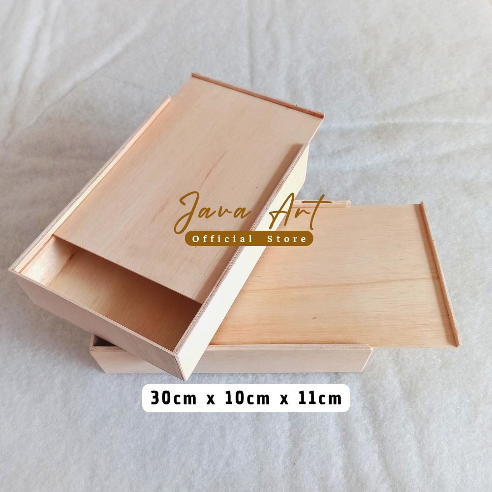 Jual WOOD BOX KOTAK KAYU PENYIMPANAN SOUVERNIR GIFT BOX UKURAN 30cm x ...