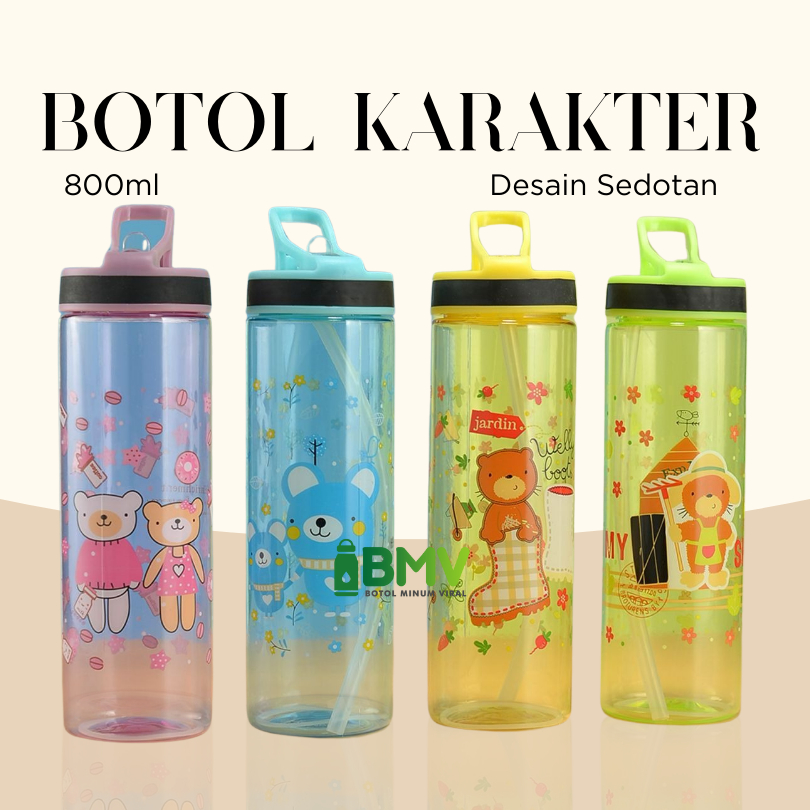 Jual Botol Minum Anak Sekolah Laki Laki Perempuan Karakter Portable 650 ...