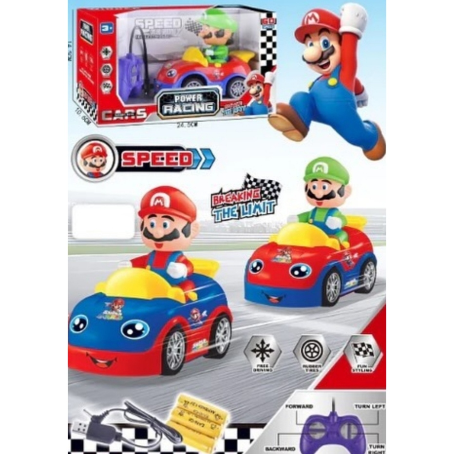 Jual mainan mobil remote control mario luigi rc cars go kart mario ...