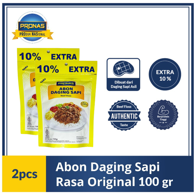 Jual Pronas Abon Daging Sapi Original 100gr x 2 pcs | Shopee Indonesia