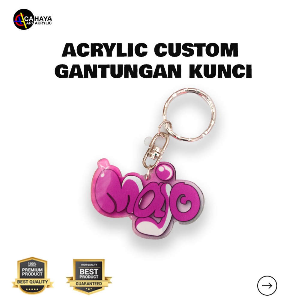 Jual GANTUNGAN KUCI CUSTOM / GANCI CUSTOM / KEYCHAIN CUSTOM ACRYLIC ...