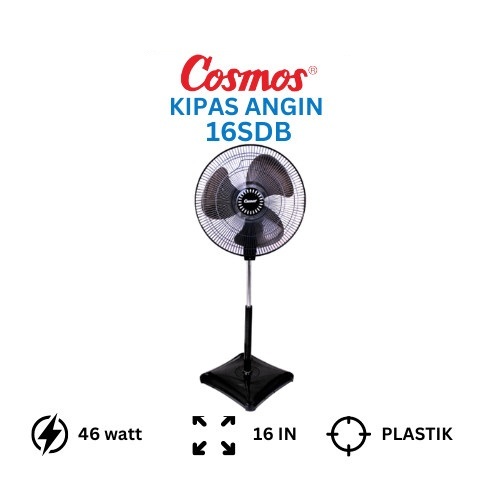 Jual Cosmos 16SDB Stand Fan Kipas Angin Berdiri 16 inch 45 Watt 16-SDB ...
