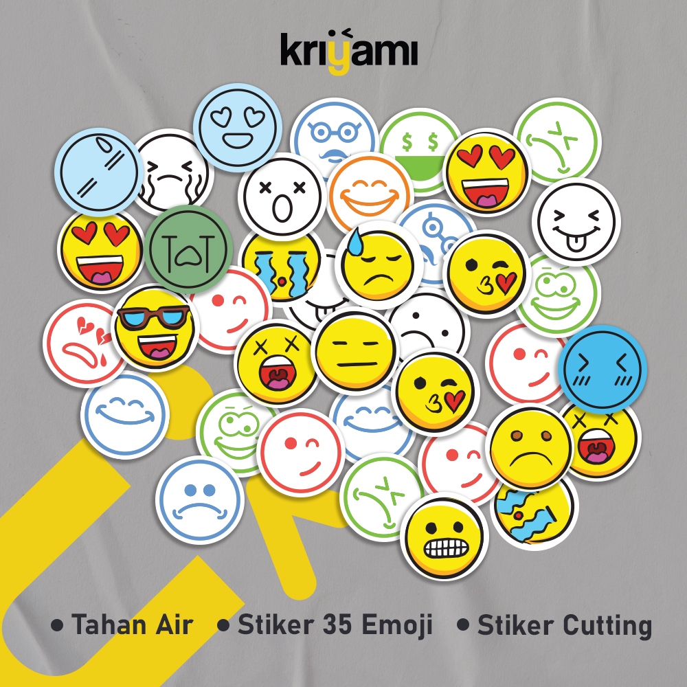 Jual Stiker Emoticon Isi 35 | Stiker Buku | Notes | Stiker estetik ...
