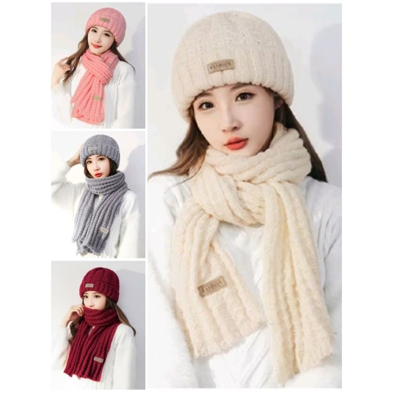 Jual Topi Kupluk dan Syal Musim Dingin/Winter Hat | Shopee Indonesia