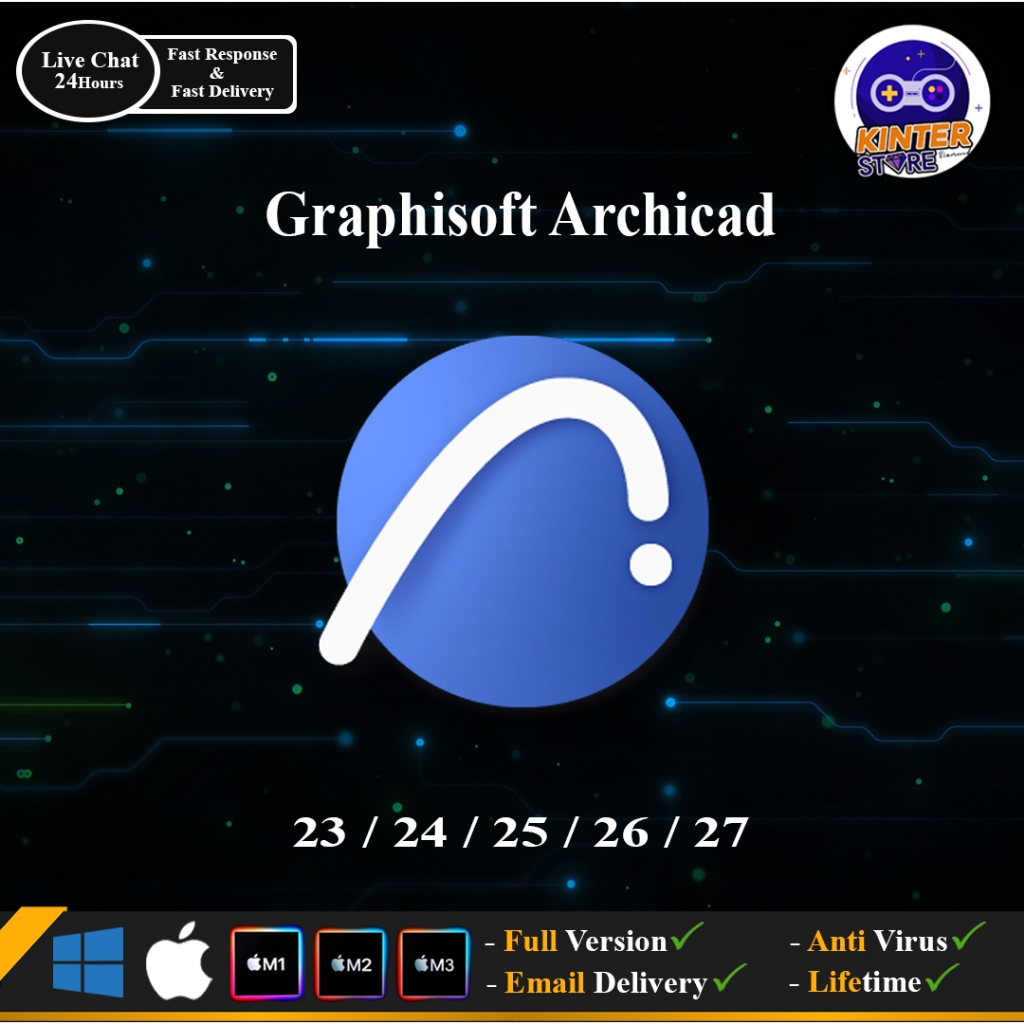 Jual Graphisoft ArchiCAD 23-24-25-26-27 Win - Mac M1 - M2 - M3 Software ...