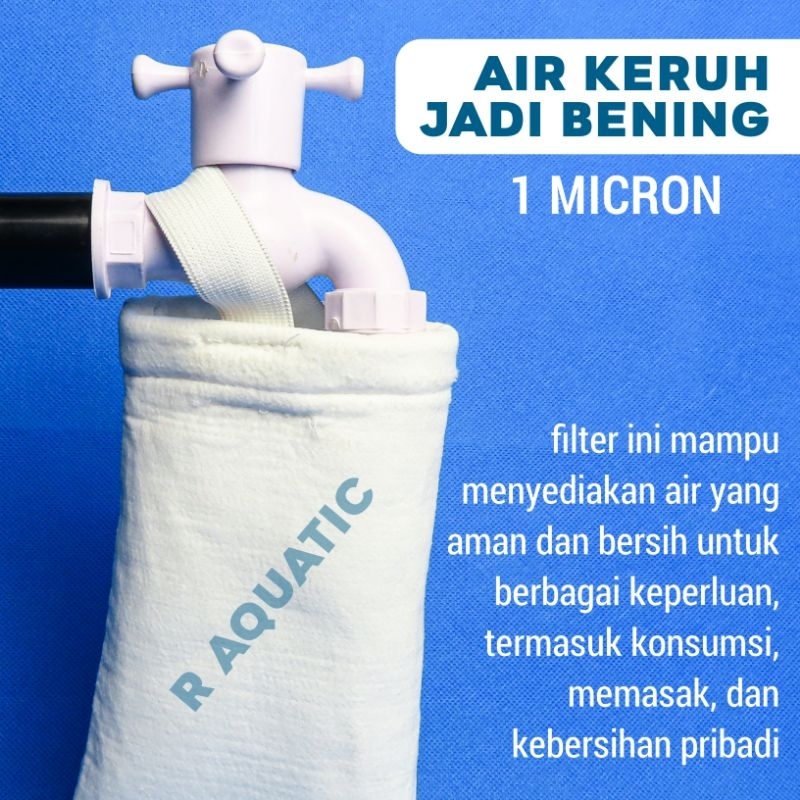 Jual filter air keran kain saringan penjernih air 1micron | Shopee ...