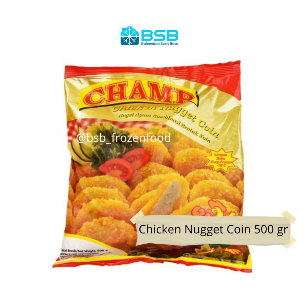 Jual CHAMP Chicken Nugget Coin / Oval / Stick 500gr / Naget Ayam ...