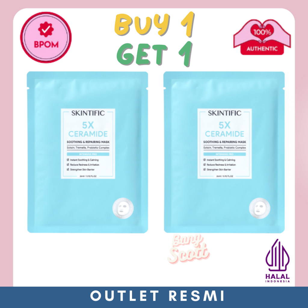 Jual Skintific 5X Ceramide Shooting Sheet Mask - Masker Wajah Skintific ...