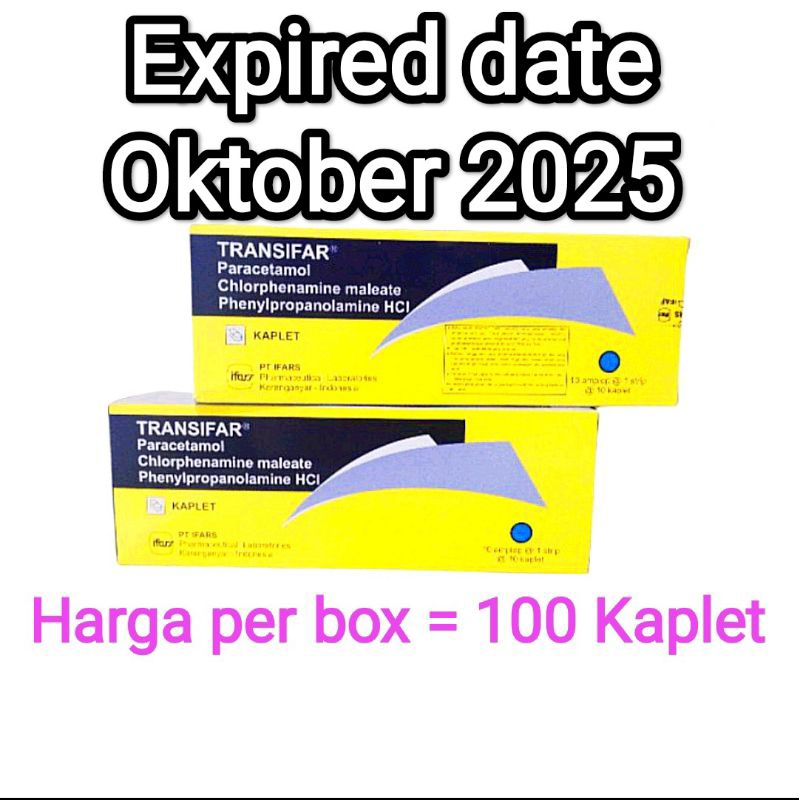 Jual TRANSIFAR BOX ISI 100 Kaplet OBAT FLU DAN DEMAM | Shopee Indonesia