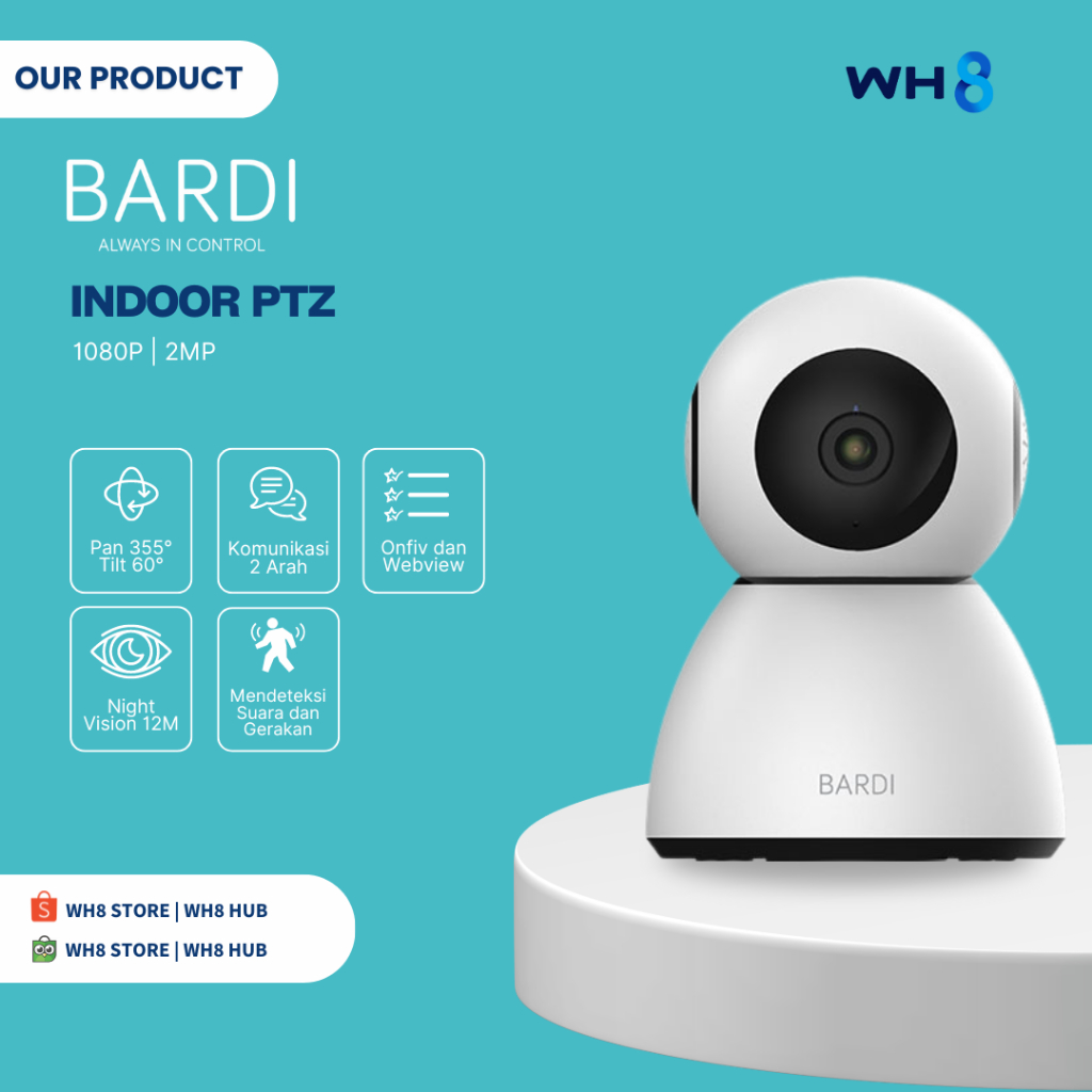 Jual BARDI Smart Indoor PTZ IP CAMERA CCTV 360 Wifi | Shopee Indonesia