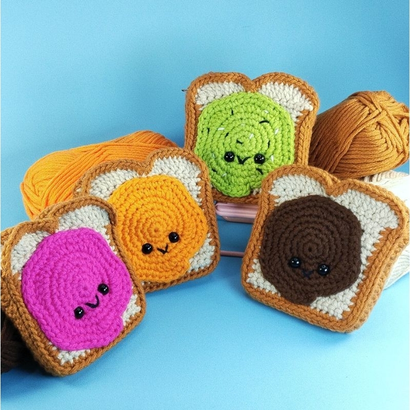 Jual Pouch Amigurumi Toast / Rajutan Kantong Roti / Kreasi Rajutan ...