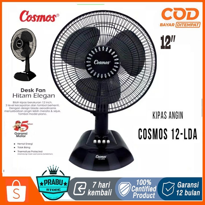 Jual Kipas Angin Meja / Duduk COSMOS 12-LDA / 12LDA Desk Fan (12 Inch ...