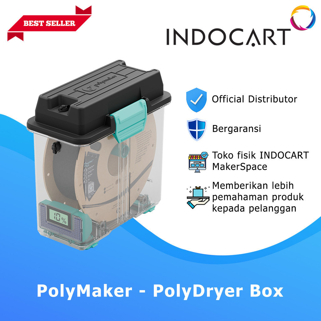 Jual 3D Printer Filament PolyMaker PolyDryer Box Safe Storage Of ...