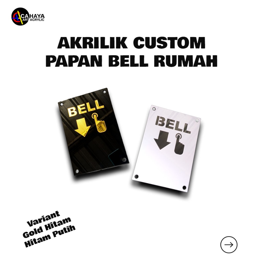 Jual SIGN BOARD RUMAH AKRILIK | TANDA BELL ACRYLIC | UKURAN 14cm x 20cm ...