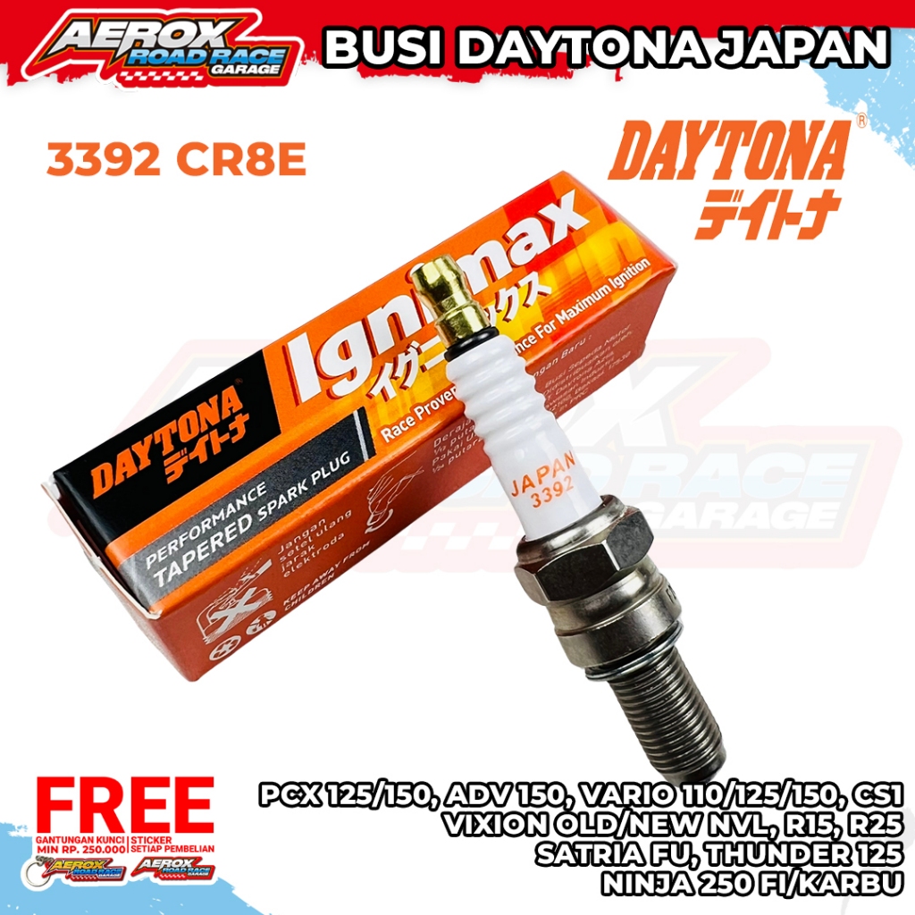 Jual BUSI 3392 DAYTONA MX 150 VIXION SATRIA FU 150 CS1 GSX 150 RACING JAPAN | Shopee Indonesia