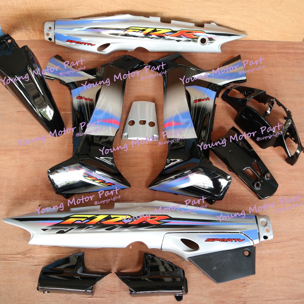 Jual Cover Body Fizr Full Set Sporty Hitam Silver Full Set Halus Kasar ...