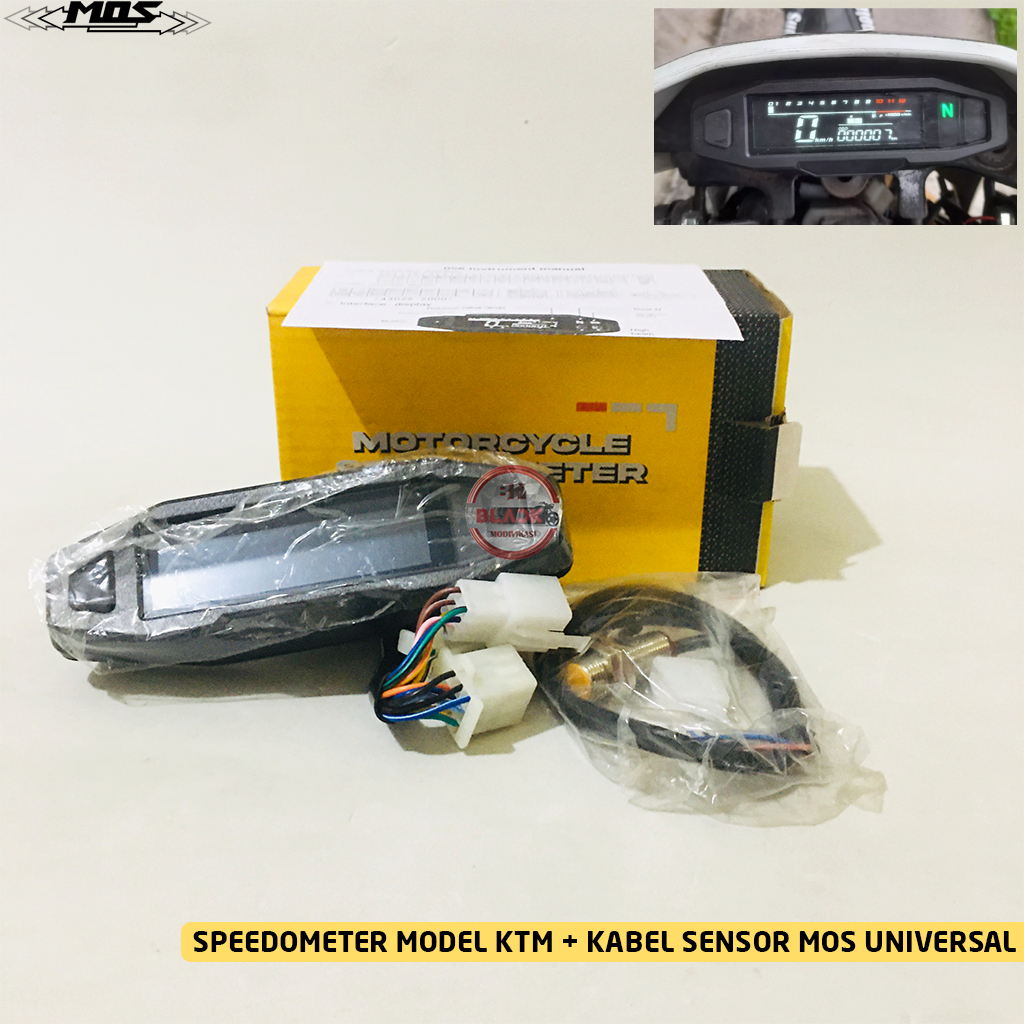 Jual Speedometer Digital Koso Mini KTM / Speedo KTM + Kabel Sensor Mos ...