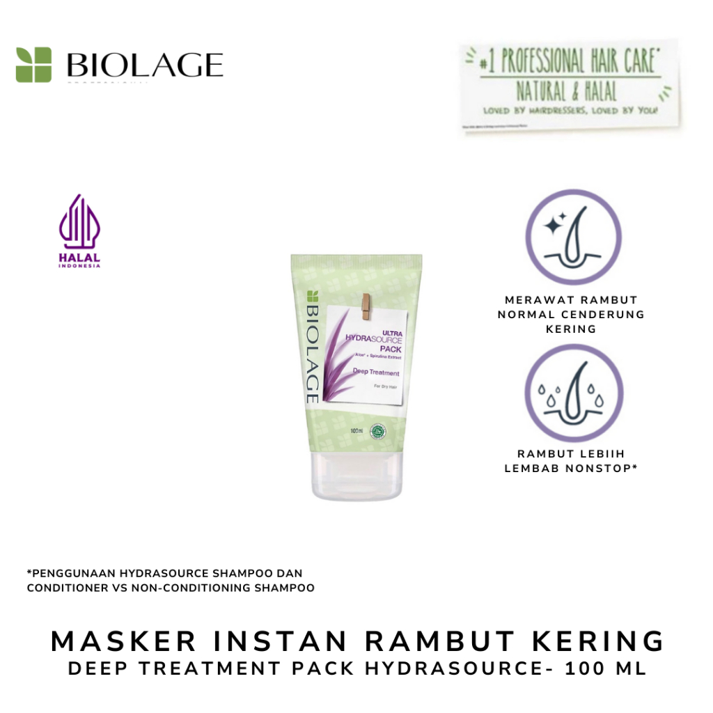 Jual Biolage Deep Treatment Pack Hydrasource - Masker Instan untuk ...