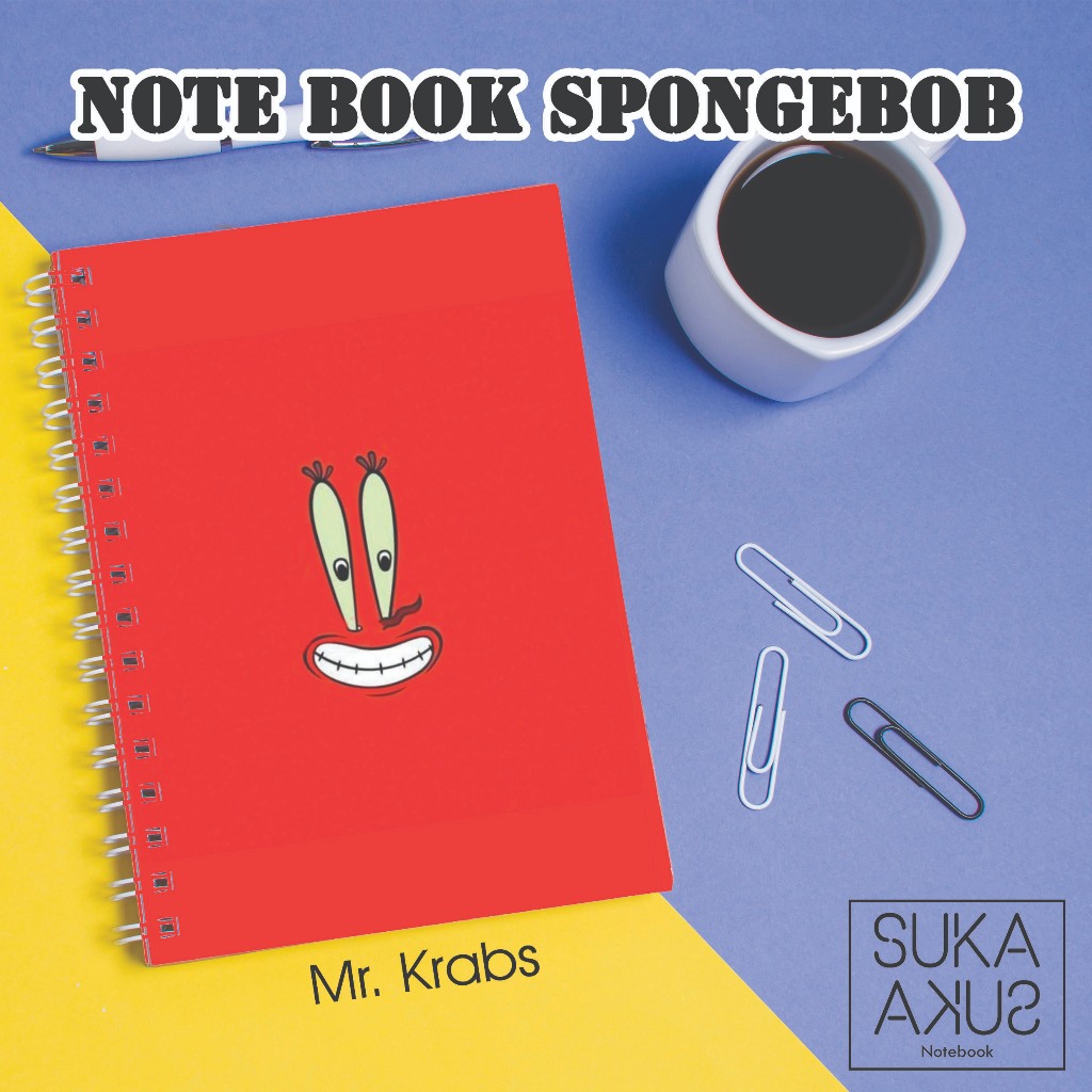 Jual Buku notebook SpongeBob SquarePants custom 100 halaman full colour ...