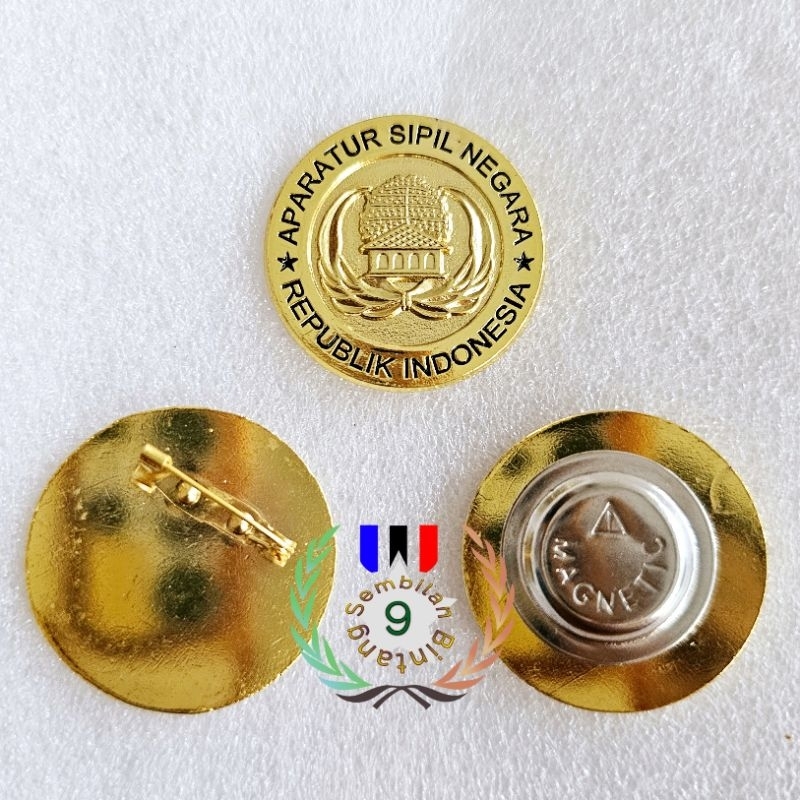 Jual Pin Korpri ASN Bulat Premium Cor Tebal | Shopee Indonesia