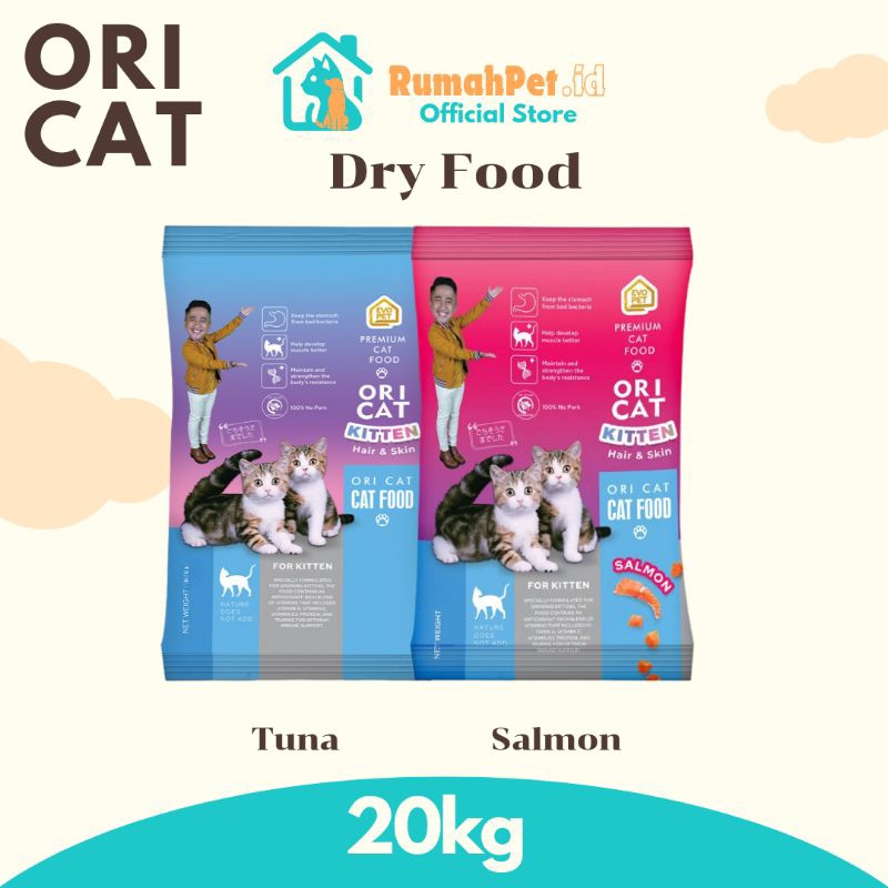Jual Ori Cat Dry Food Kitten 20kg Ori Cat Makanan Anakan Kucing 20kg ...