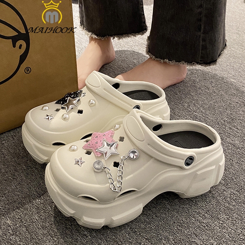 Jual MAIHOOK Sandal Sepatu Wegdes Wanita Sendal Baim Sandal Kodok ...