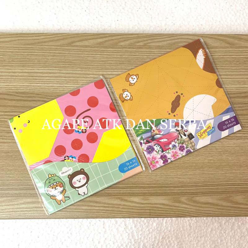 Jual KERTAS ORIGAMI / KERTAS LIPAS UKURAN 16x16 | Shopee Indonesia