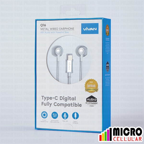 Jual Headset VIVAN Q16 Metal Semi-in-ear (Type C) Digital Fully ...
