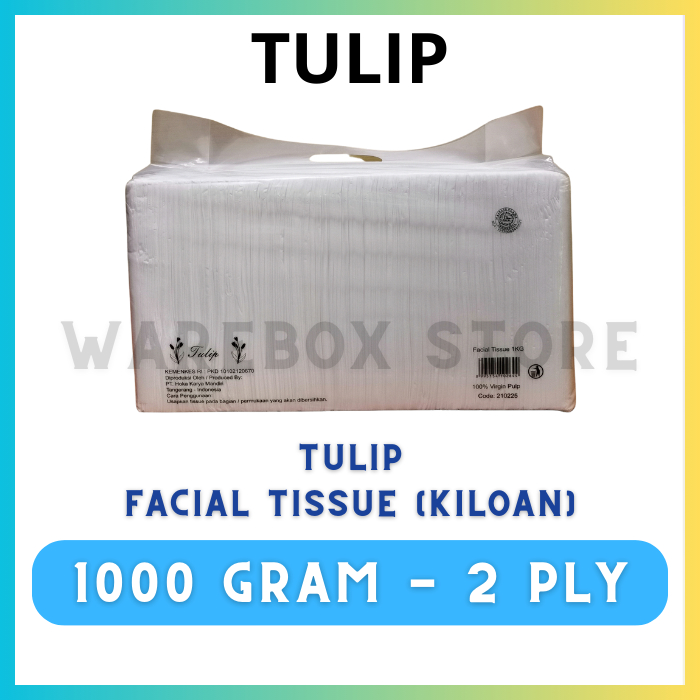 Jual Tissue Tulip Facial Tissue Isi 1000 Gram - 2 Ply / Pack | Shopee ...