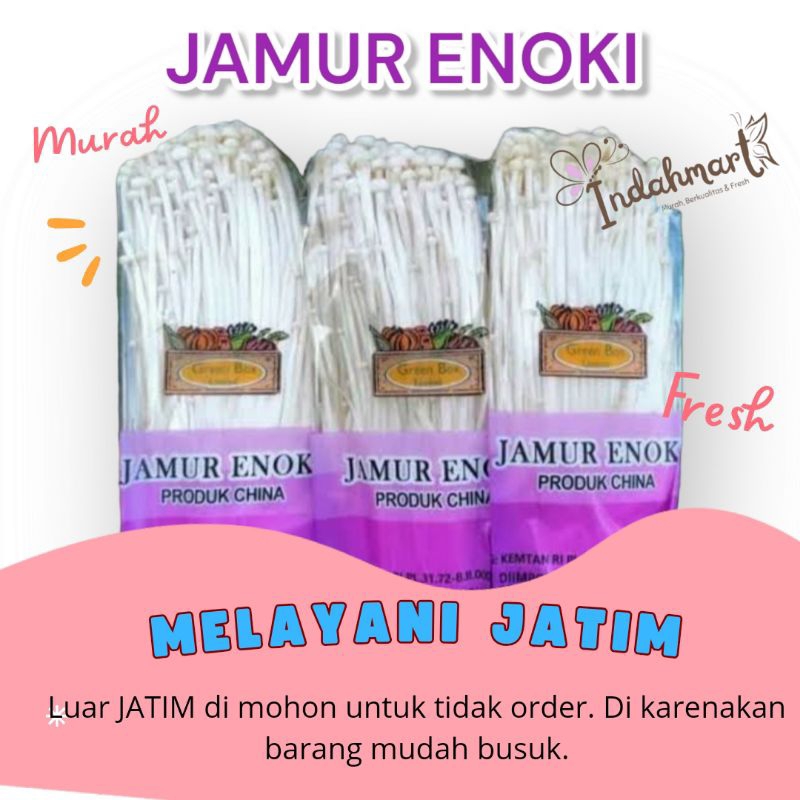 Jual JAMUR MURAH JAMUR ENOKI 1 pack (100 gram) | Shopee Indonesia