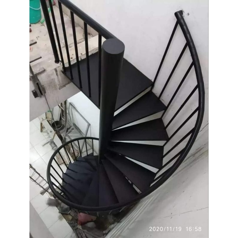 Jual tangga putar minimalis warna hitam bahan besi holo | Shopee Indonesia