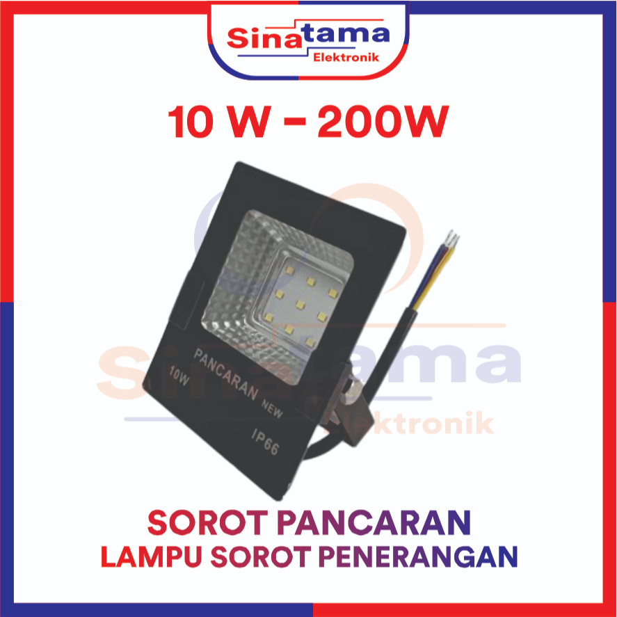 Jual Lampu Sorot LED 10W 20W 30W 40W 50W 100W 200W Cahaya Putih Kuning Warmwhite/ Lampu Tembak ...